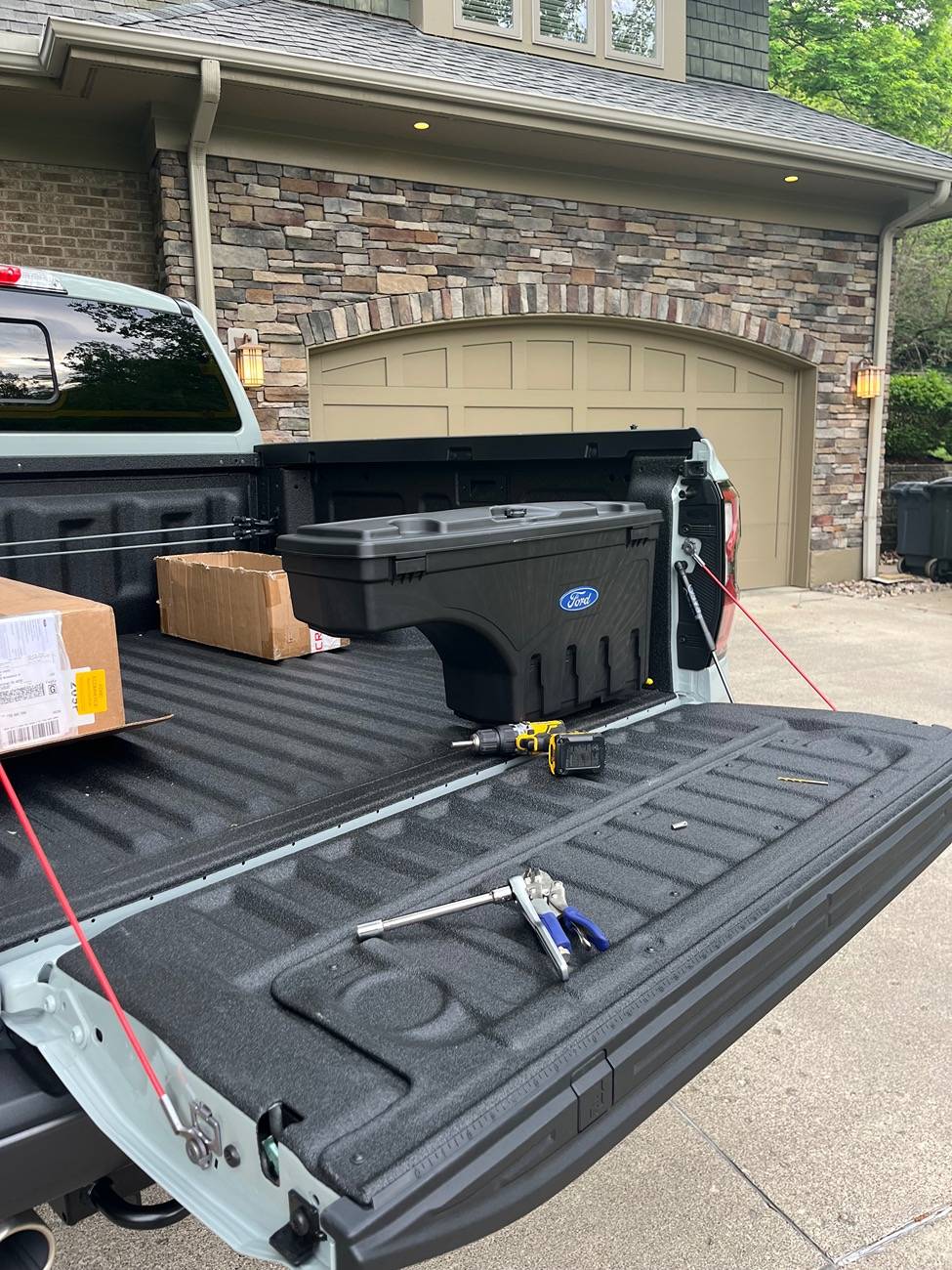 Ford storage bins (pivot storage box) installed in bed | Ranger6G ...