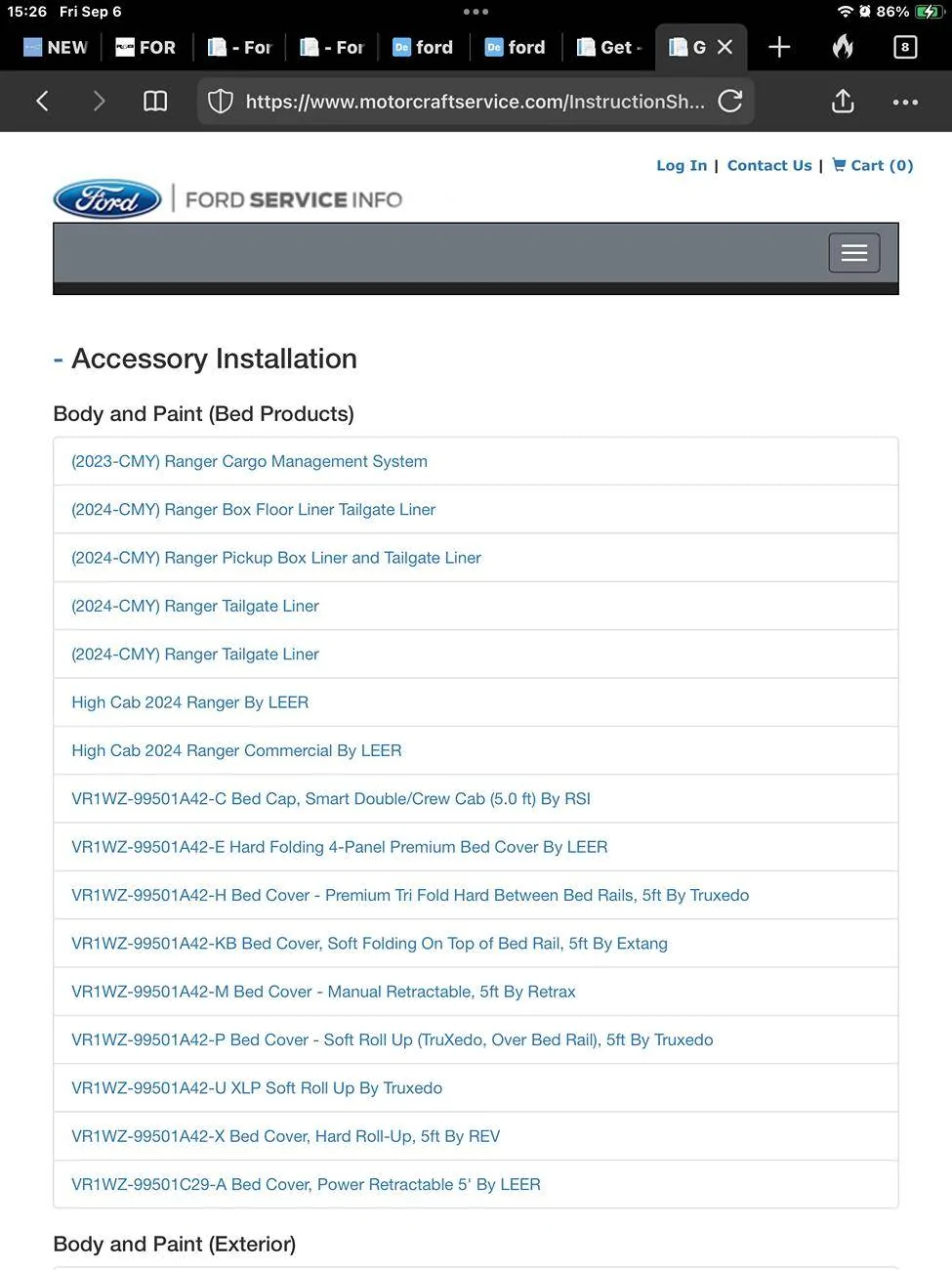 FORD ACCESSORY INSTALLATION INSTRUCTION WEBSITE | Ranger6G - 2024 ...