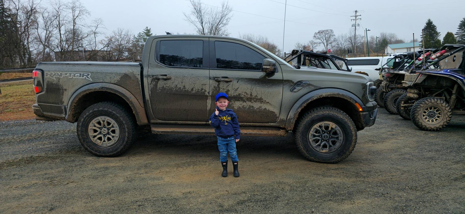 Leveled, tuned, 315/70R17s, Ford outline on grille (2024 Ranger Raptor ...