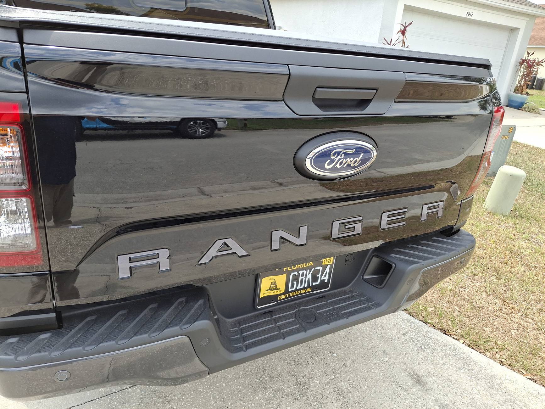 25 Blackout with a bit of flair - Raised Tail Gate Letters | Ranger6G ...