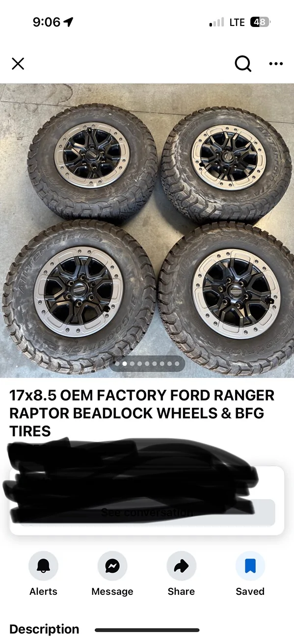 Ranger Raptor Wheels KO3 285/70/17 fit on a Ranger XLT? | Ranger6G - 2024+ Ranger & Raptor Forum ...