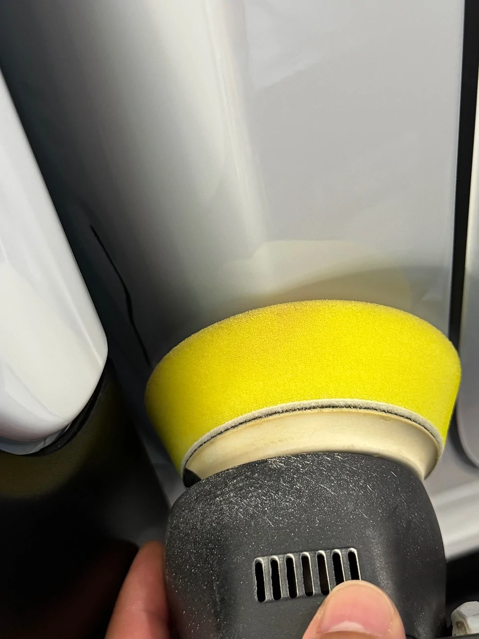 Detailer found this HUGE gash and dent in between the cab and bed from ...