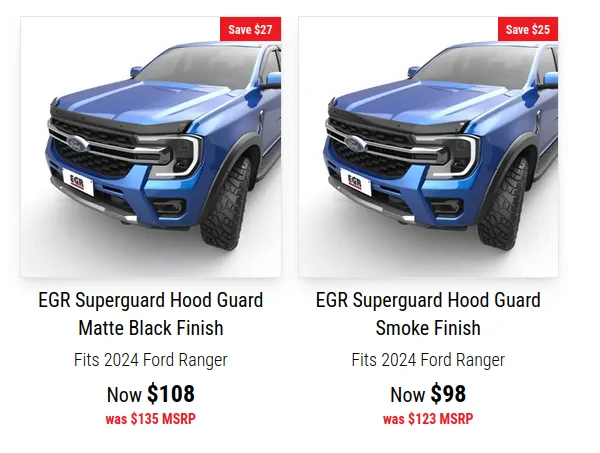 Aeroskin II Hood/Bug shield by Husky installed | Ranger6G - 2024 ...