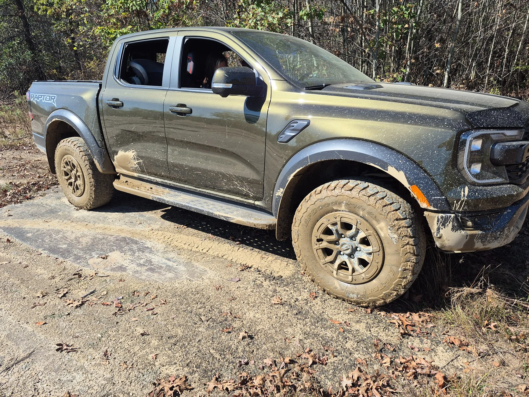 Ranger Raptor at Dirtfish Rally School 4x4 track - lotsa water and dirt ...