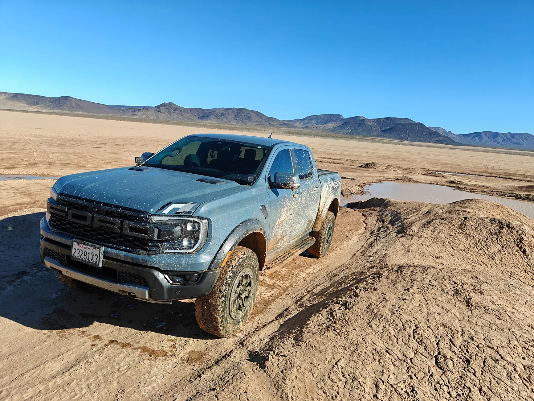 Ranger Raptor at Dirtfish Rally School 4x4 track - lotsa water and dirt ...