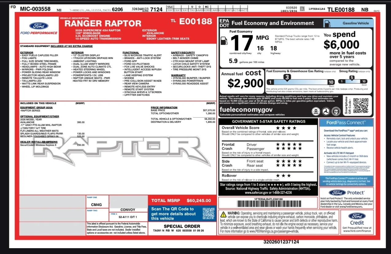 Does anyone have a 2026 Ranger??..or know when they plan on production ...