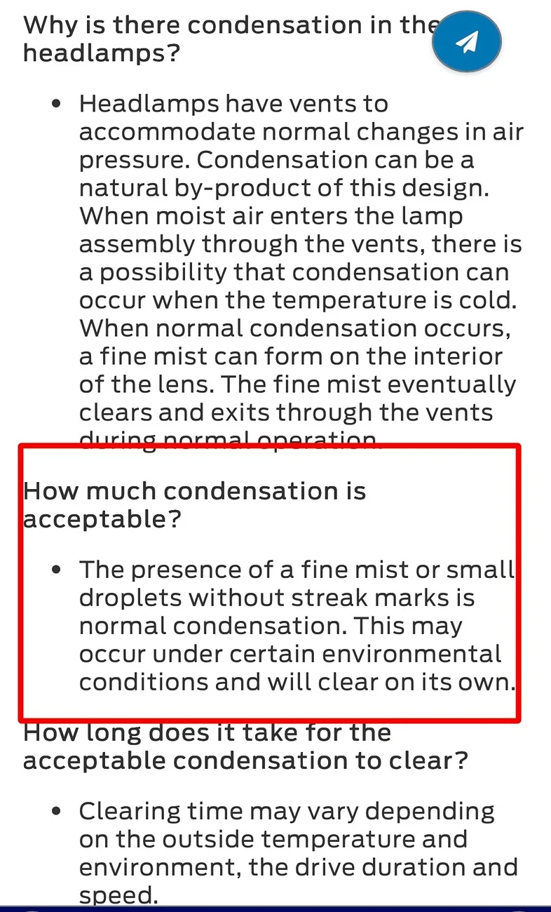 moisture in headlights | Ranger6G - 2024+ Ranger & Raptor Forum, News ...